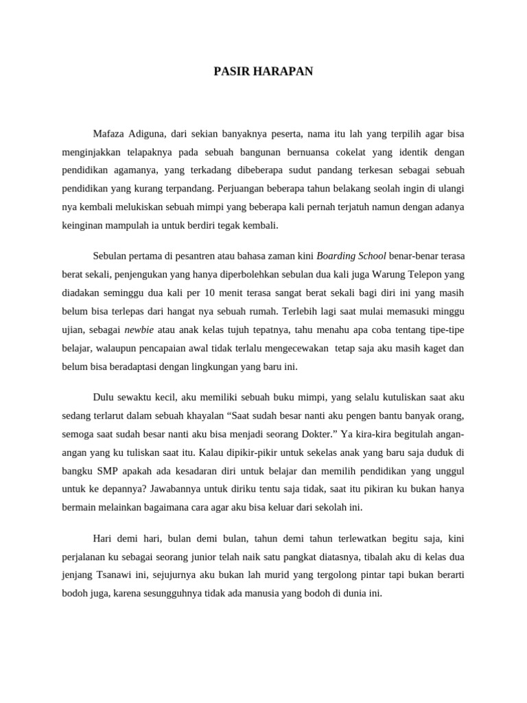 PASIR HARAPAN | PDF