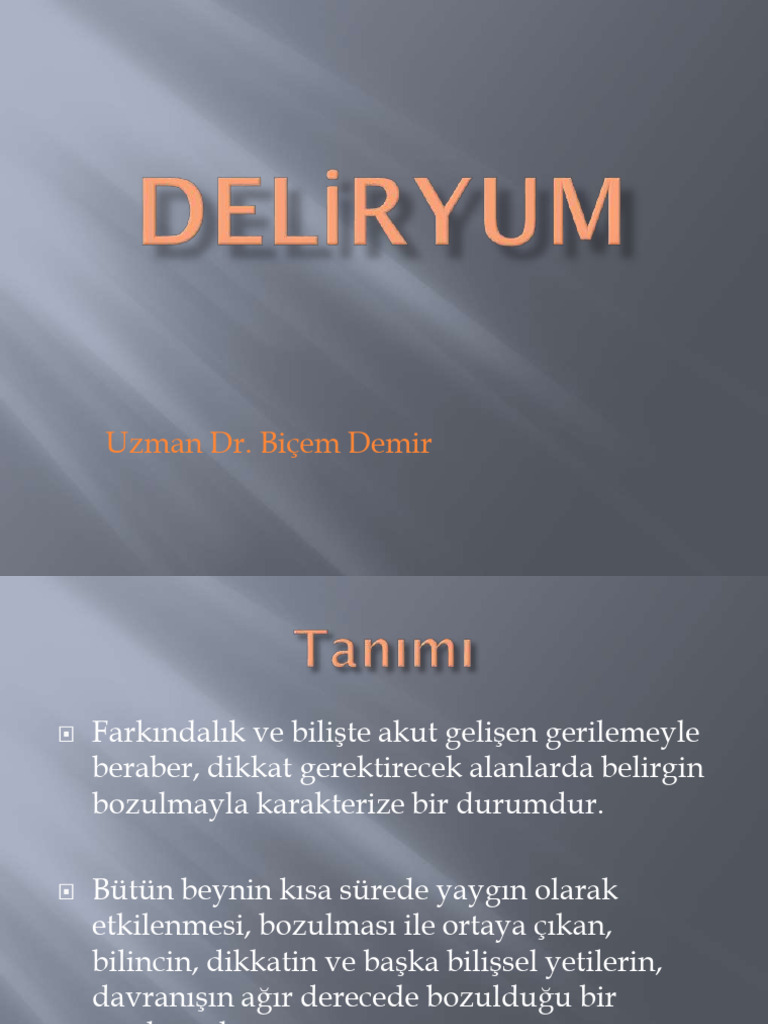 25 Deli̇ryum-1 | PDF