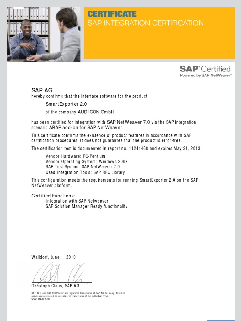 Abap Add On Certificate | PDF | Sap Se | Information Technology Management