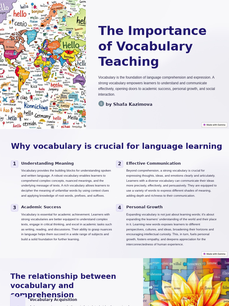 1The Importance of Vocabulary Teaching (2) | PDF | Vocabulary | Reading ...