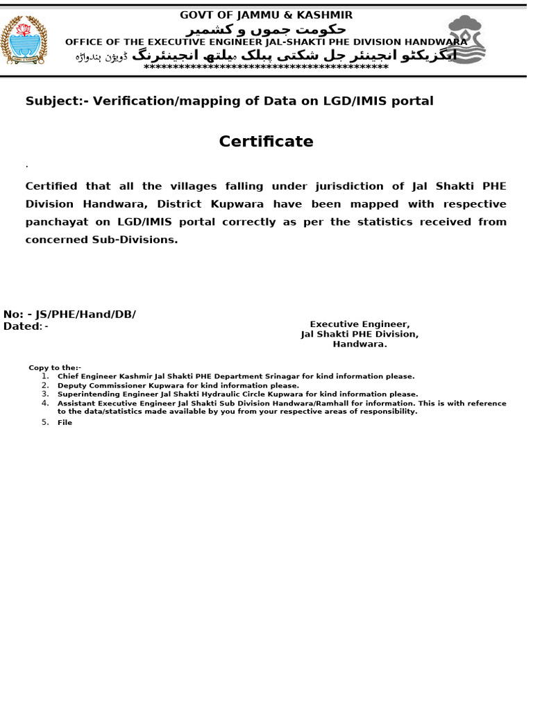 Certificate LGD Mapping | PDF