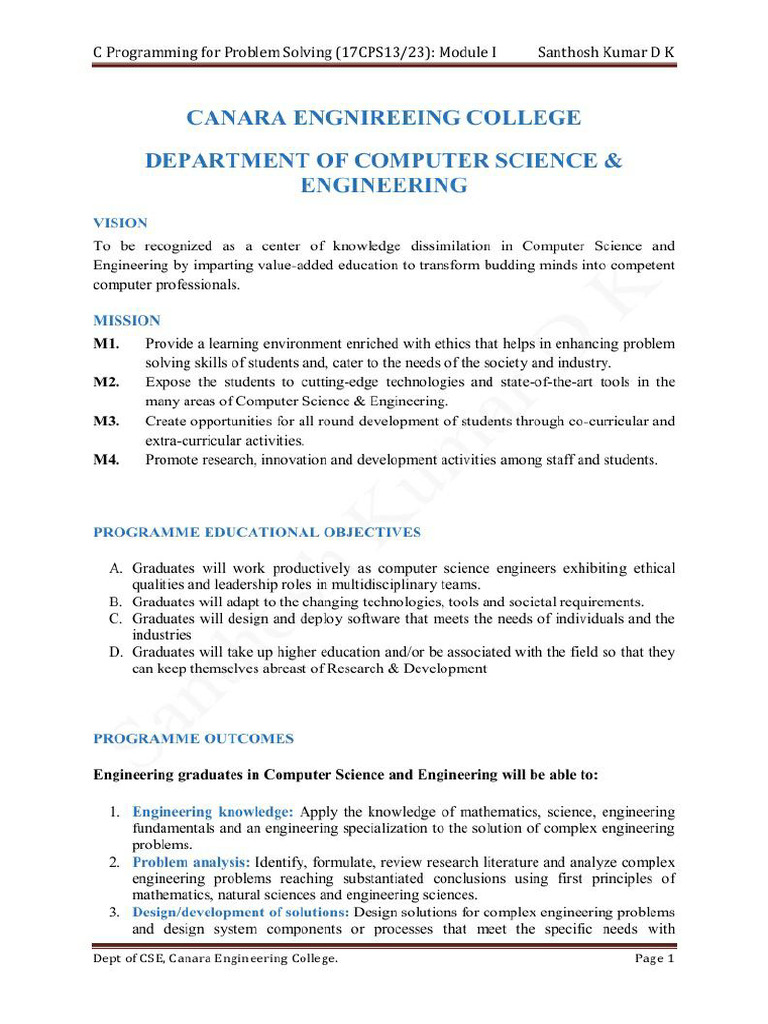 Module1 Notes | PDF