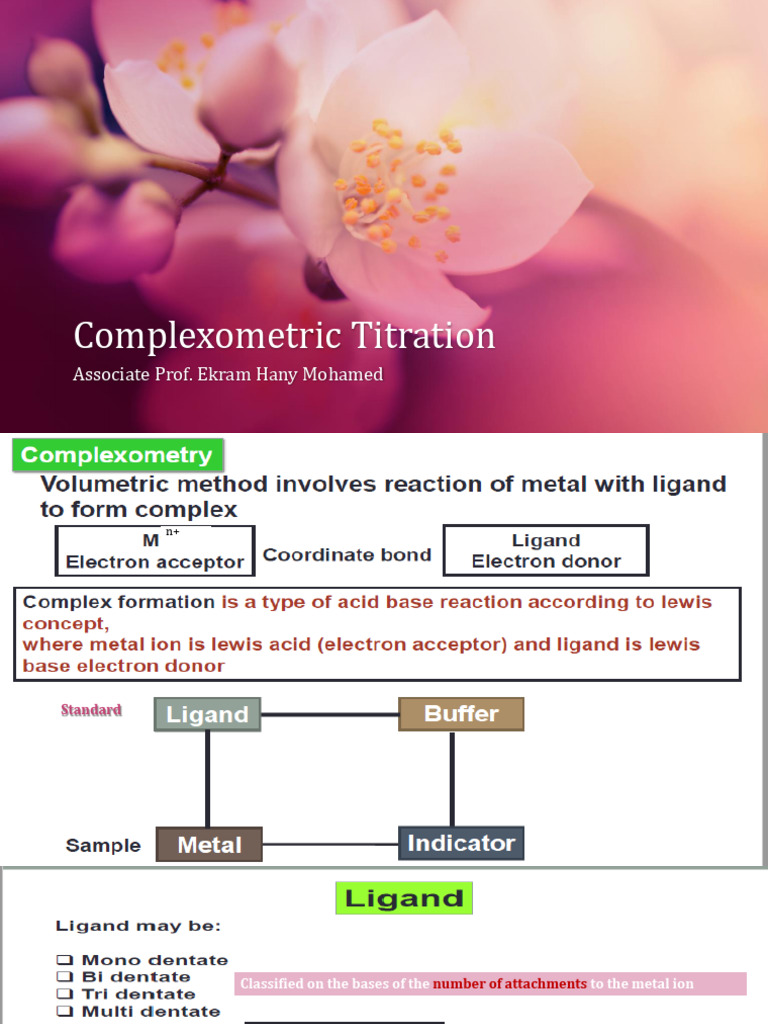 First Lecture Complexo 2023 | PDF | Chelation | Coordination Complex