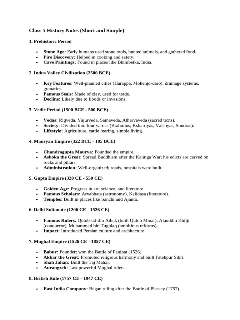 Class 8 History Notes | PDF