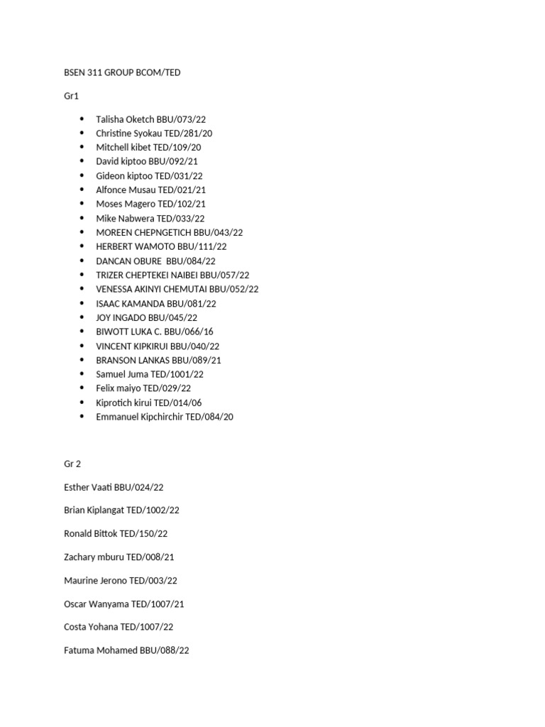BSEN 311 BCOM TED GROUPsWPS Office | PDF
