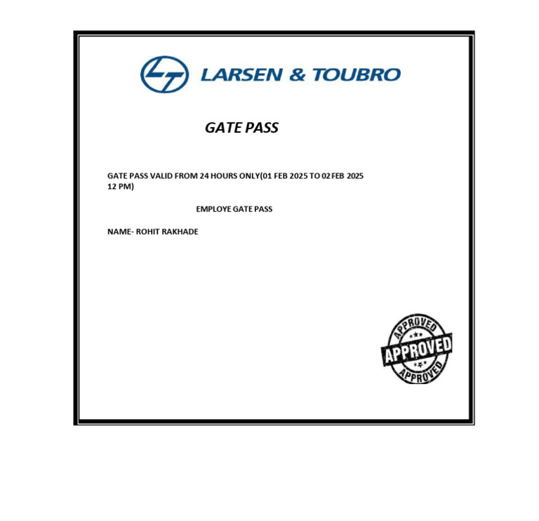 Gate Pass Vedank | PDF