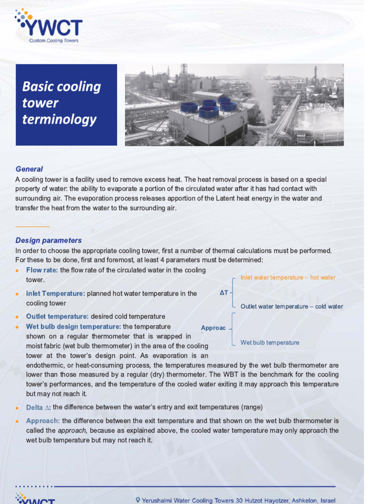 Basic Cooling Tower Terminology 2.2 | PDF