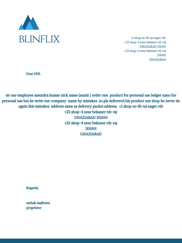Black and White Minimalist Manufacturing Letterhead | PDF