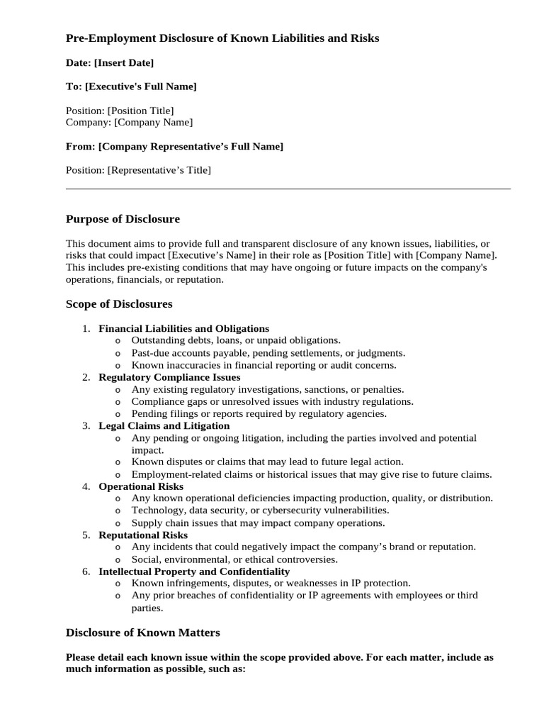 Preemployment Liabilites and Risks | PDF | Legal Liability ...