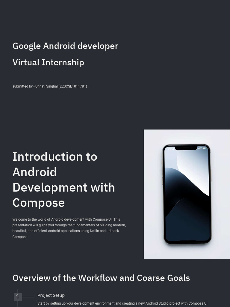 Android Dev Internship Guide | PDF | User Interface | Android ...