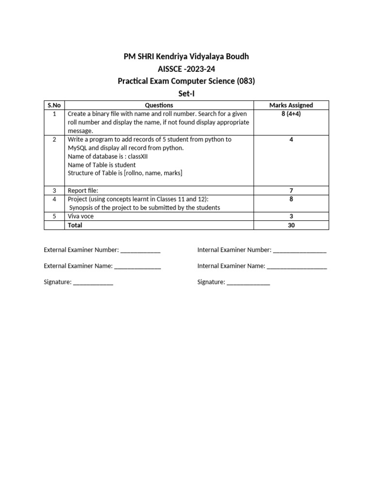 Practical Class Xii Cs 2023-24 | PDF | Data Management | Computing