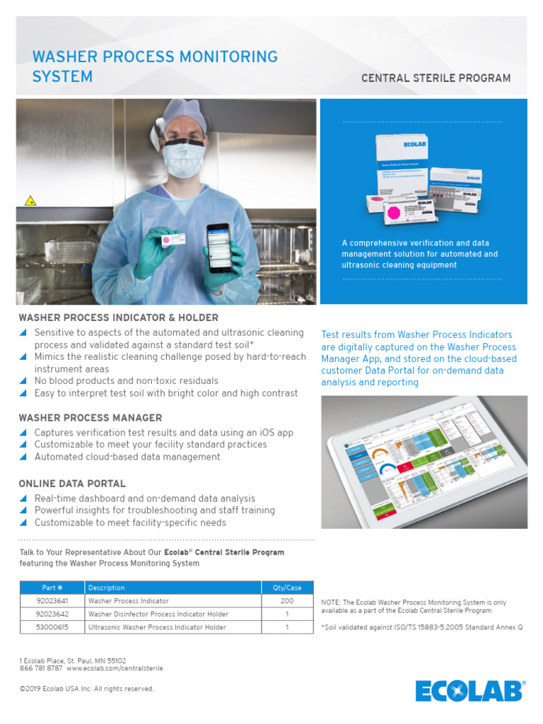 Washer Process Monitoring System_InformationSheet_HCNA pdf | PDF