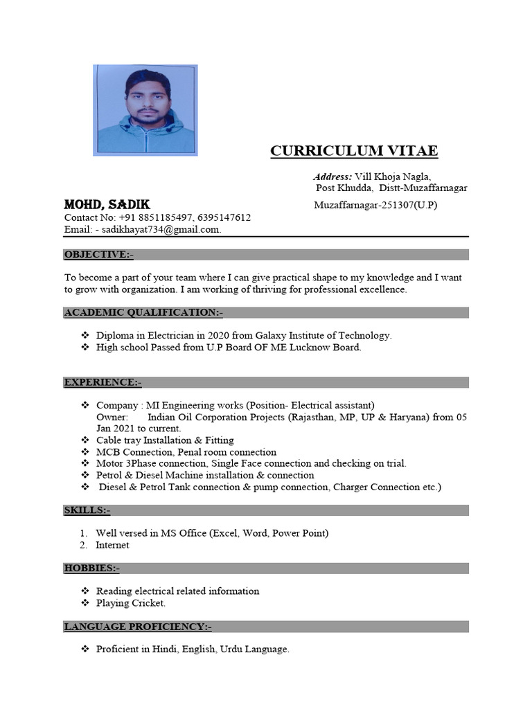 CV Sadik | PDF