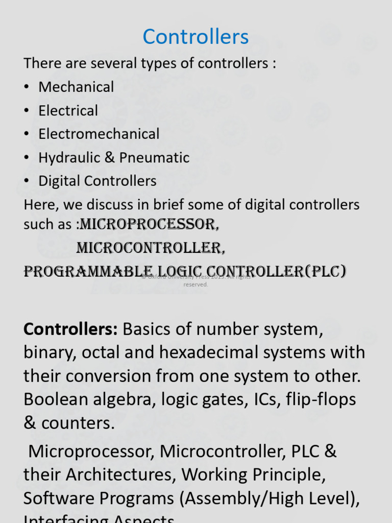 UNIT 4 Controllers PDF | PDF | Programmable Logic Controller | Microcontroller