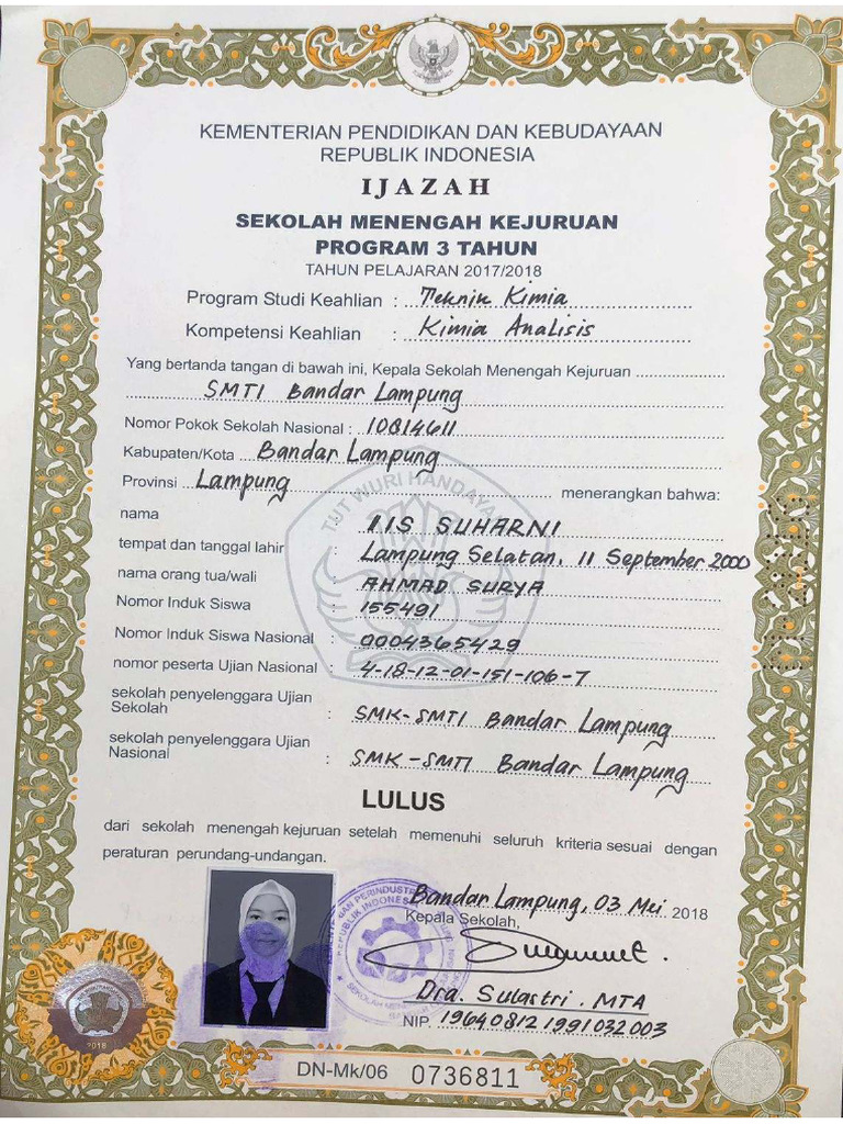 Ijazah CPNS 2024 Iis Suharni | PDF