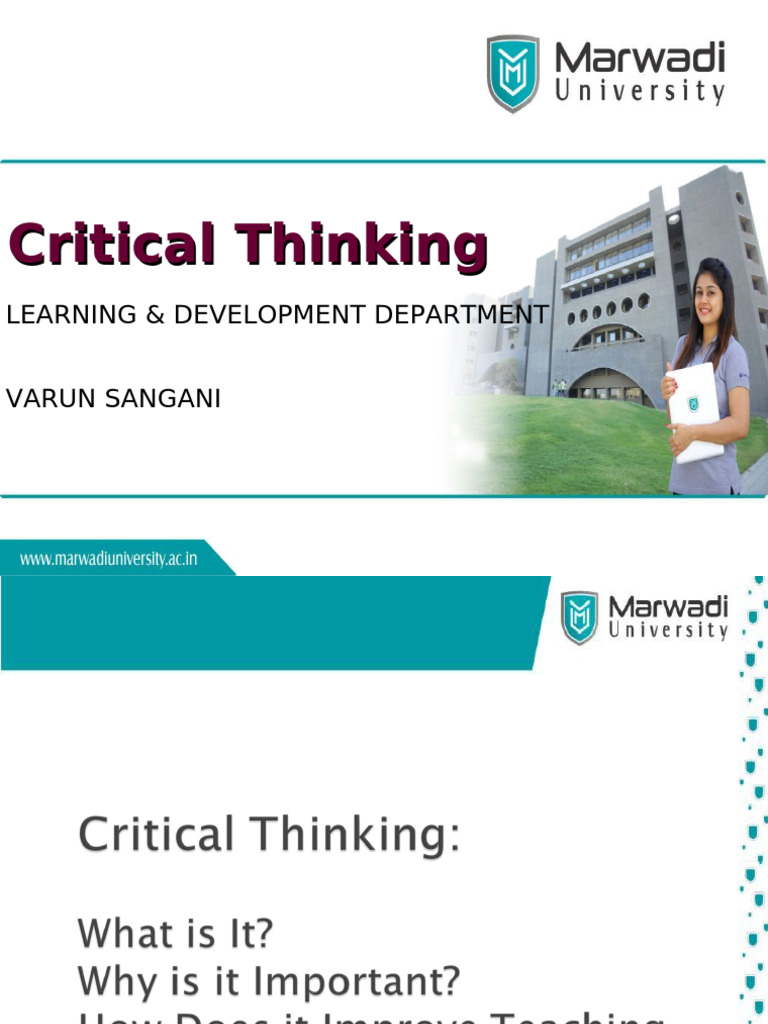 Intro To Critical Thinking | PDF | Thought | Critical Thinking