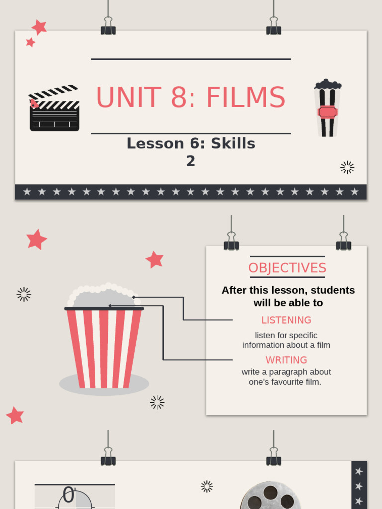 Tieng Anh 7 Sach Moi Unit 8 Films Lesson 6 Skills 2 | PDF
