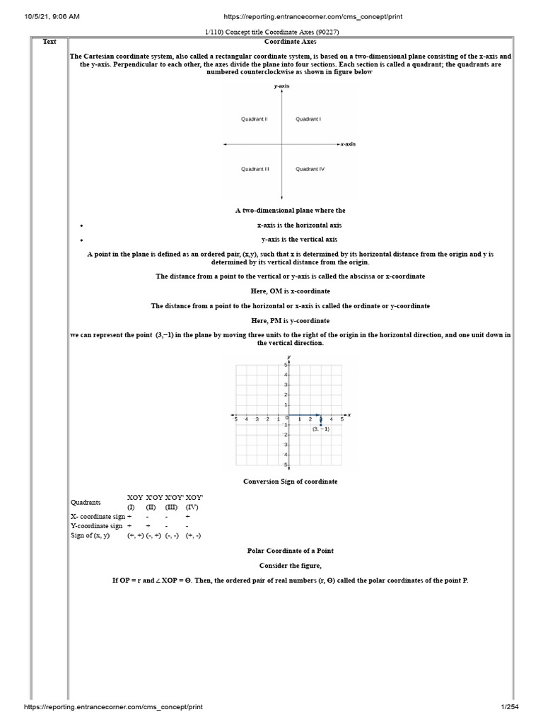 Coordinate Geometry | PDF | Cartesian Coordinate System | Triangle