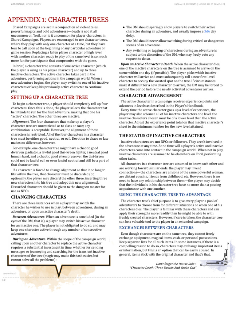 ¹ᴰⁿᴰ Character Trees | PDF | Role Playing Games | Gary Gygax Games