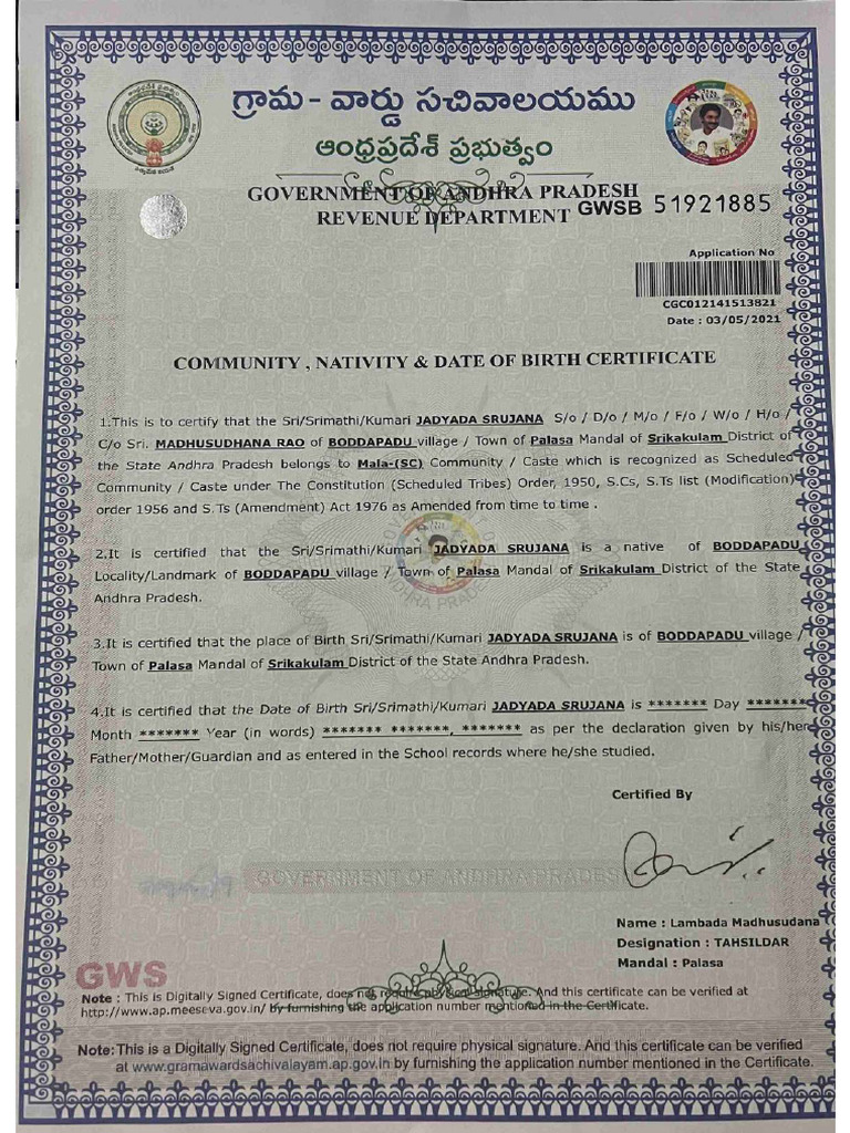 Srujana CastE.pdf | PDF