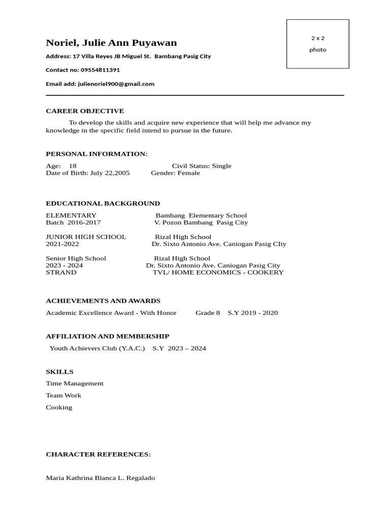 Resume Template Immersion | PDF