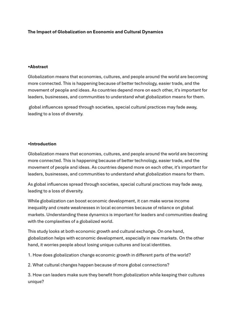 Research MUCA, ALJON CBET 19 104A | PDF | Globalization | Economies