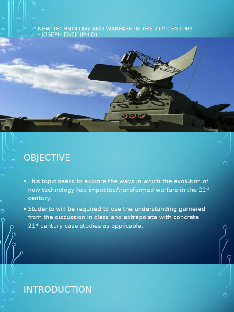 New Technology and Warfare | PDF | Military | International Security