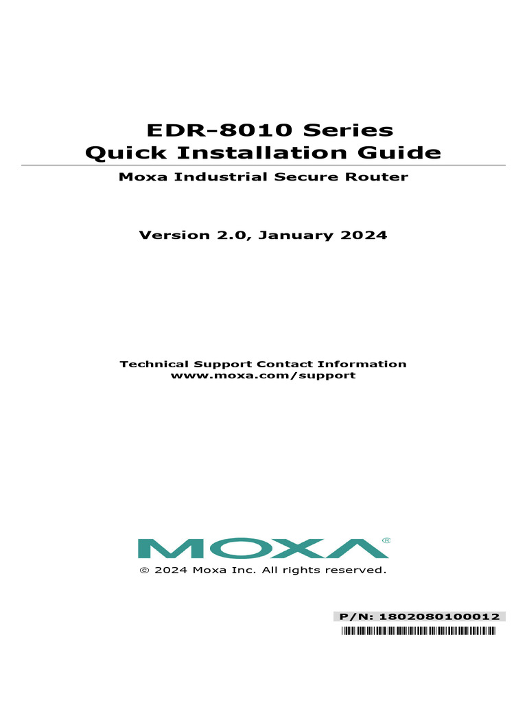 moxa-edr-8010-series-qig-v2_0 | PDF | Electrical Wiring | Computer ...