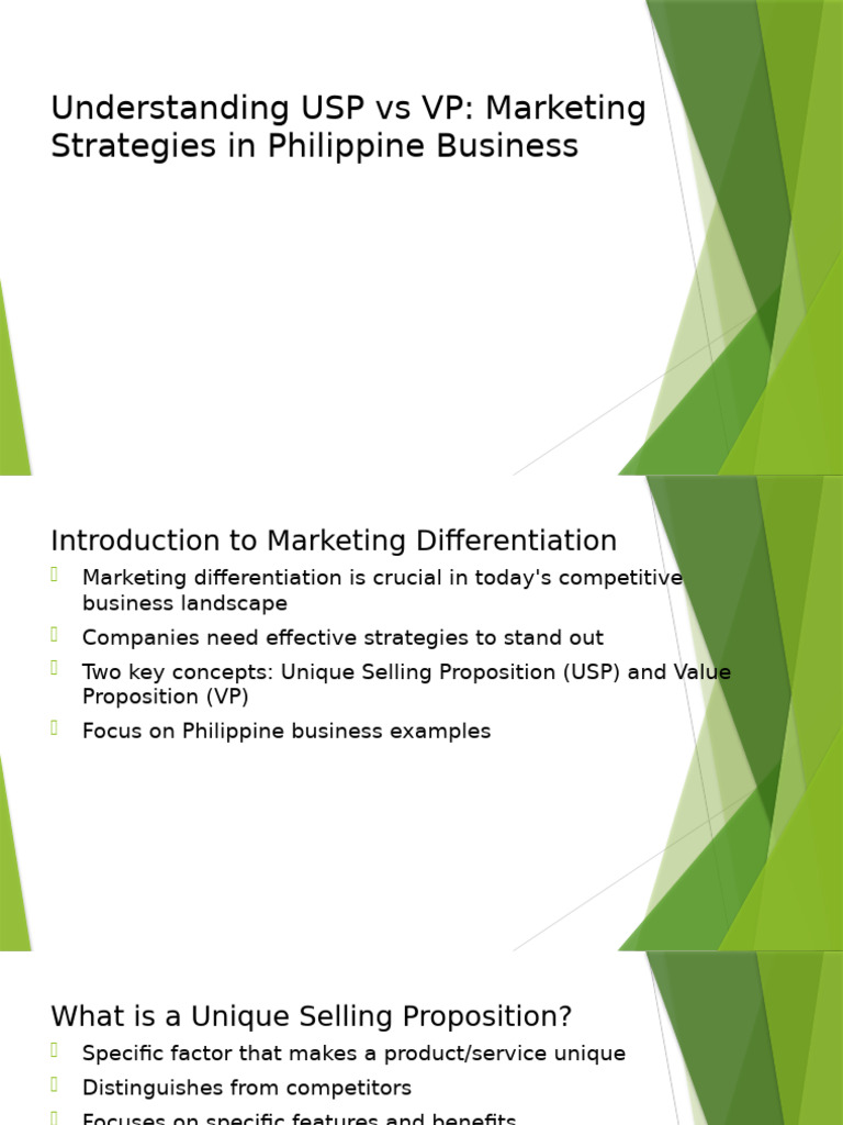 3 Understanding USP Vs VP Marketing Strategies in Philippine Business ...