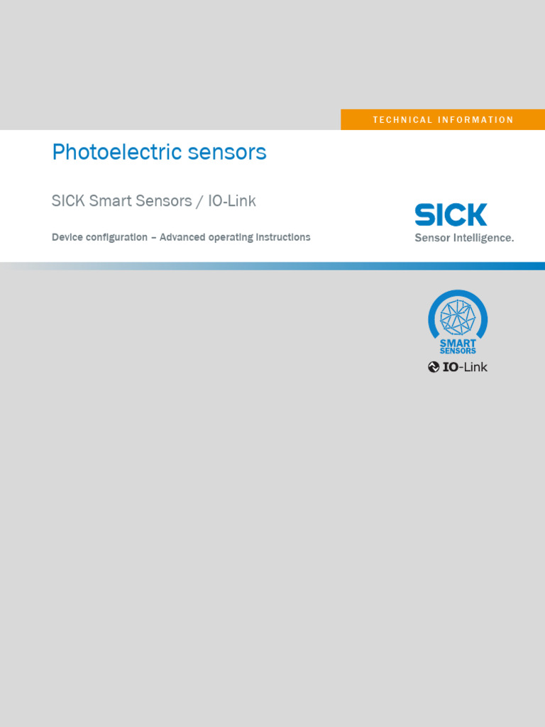 Technical Information Photoelectric Sensors Sick Smart Sensors Io Link en Im0077697 | PDF ...