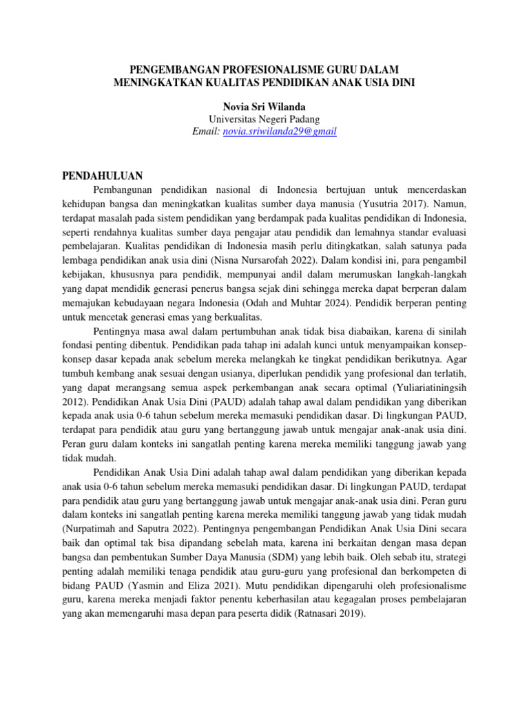 Pengembangan Profesionalisme Guru Dalam | PDF