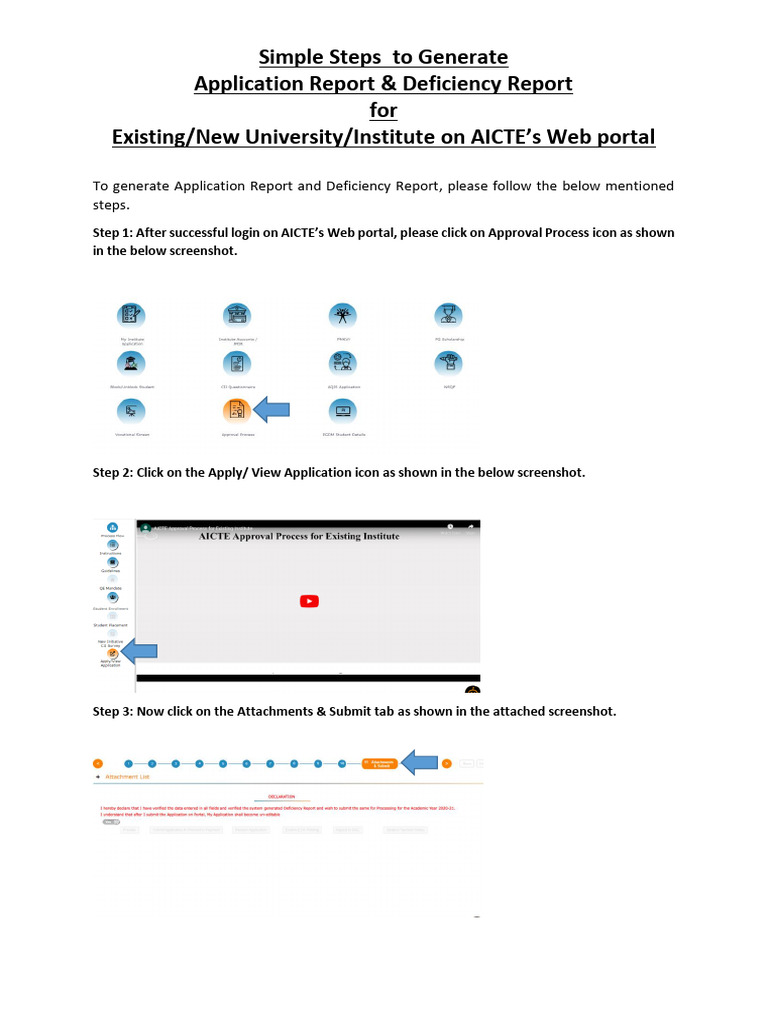 AICTE Report Generation Guide | PDF