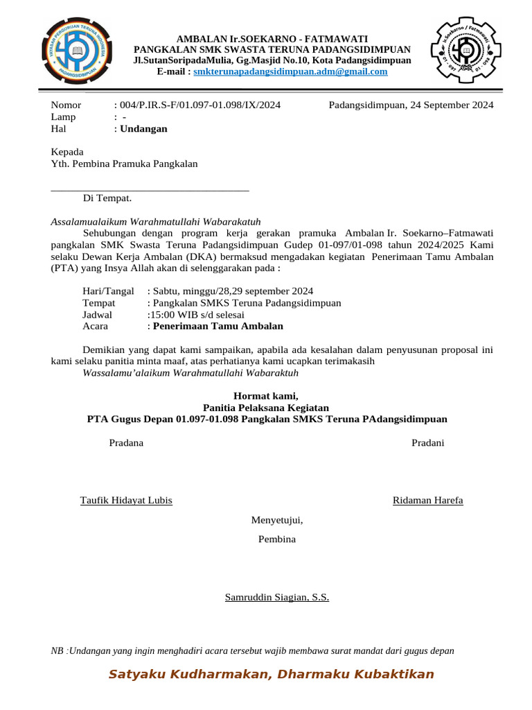 Undangan PTA 2024 | PDF