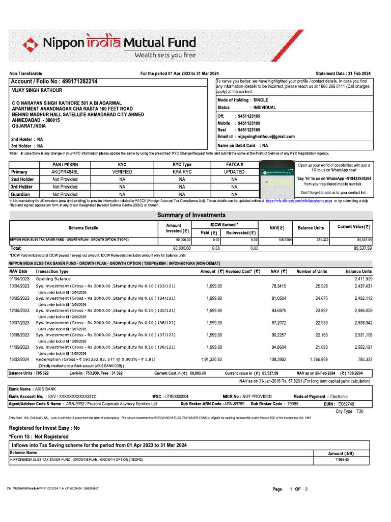 Mutual Fund | PDF