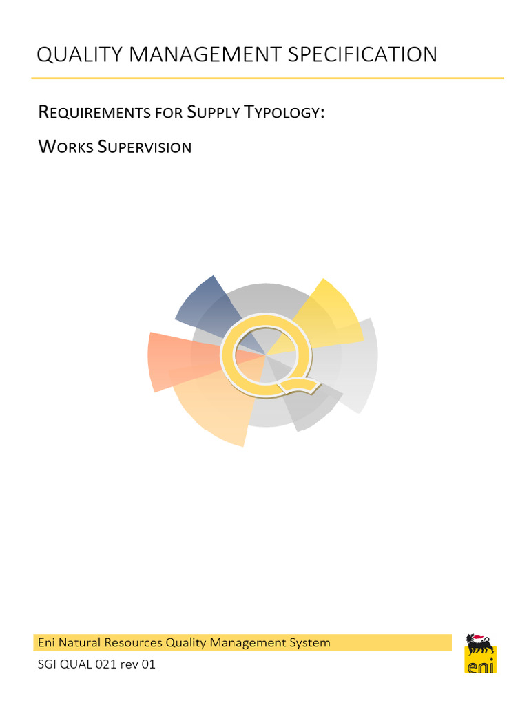 SGI QUAL 021 - QMS Work Supervision | PDF | Specification (Technical Standard) | Quality ...