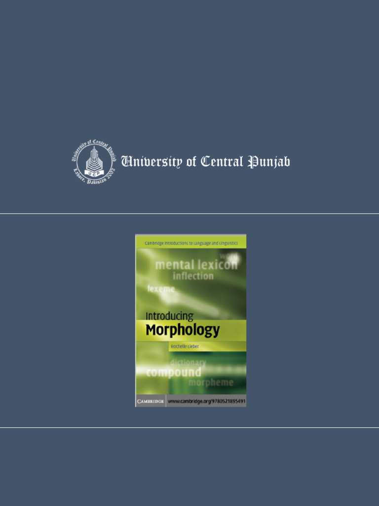 Chapter 2 Introducing Morphology Pdf Aphasia Lexicon