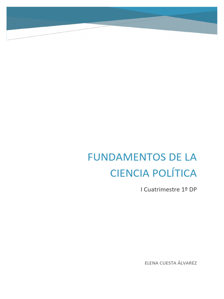 FUNDAMENTOS DE LA CCPP- Apuntes | PDF | marxismo | Democracia