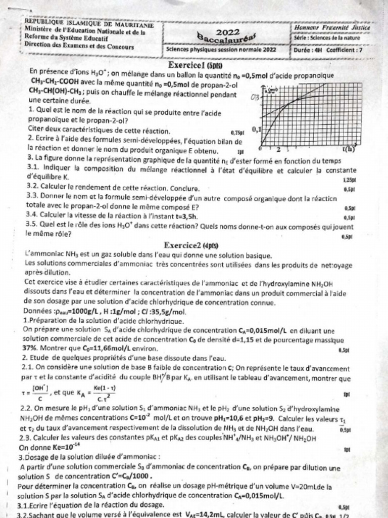 physique-Bac-D-2022 | PDF