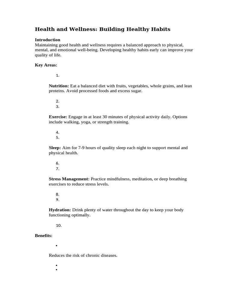 Health and Wellness | PDF