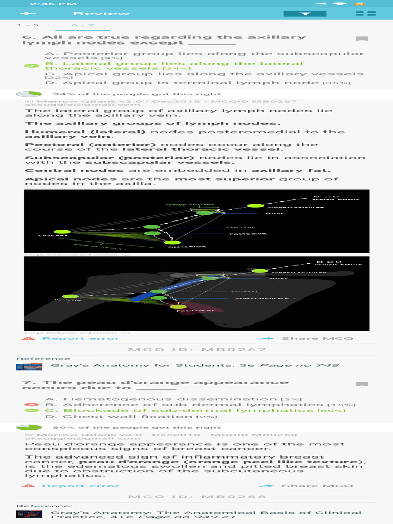 Anatomy Marrow Qbank - 184 | PDF