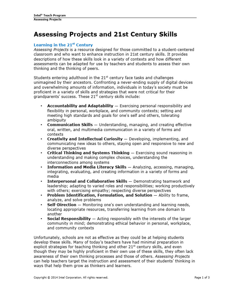21st Century Skills | PDF | Teachers | Liberal Arts Education