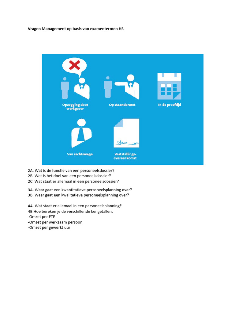 Vragen Management Obv Examentermen h5 PDF | PDF