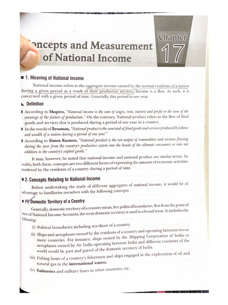 17 Concepts and Measurement of National Income | PDF