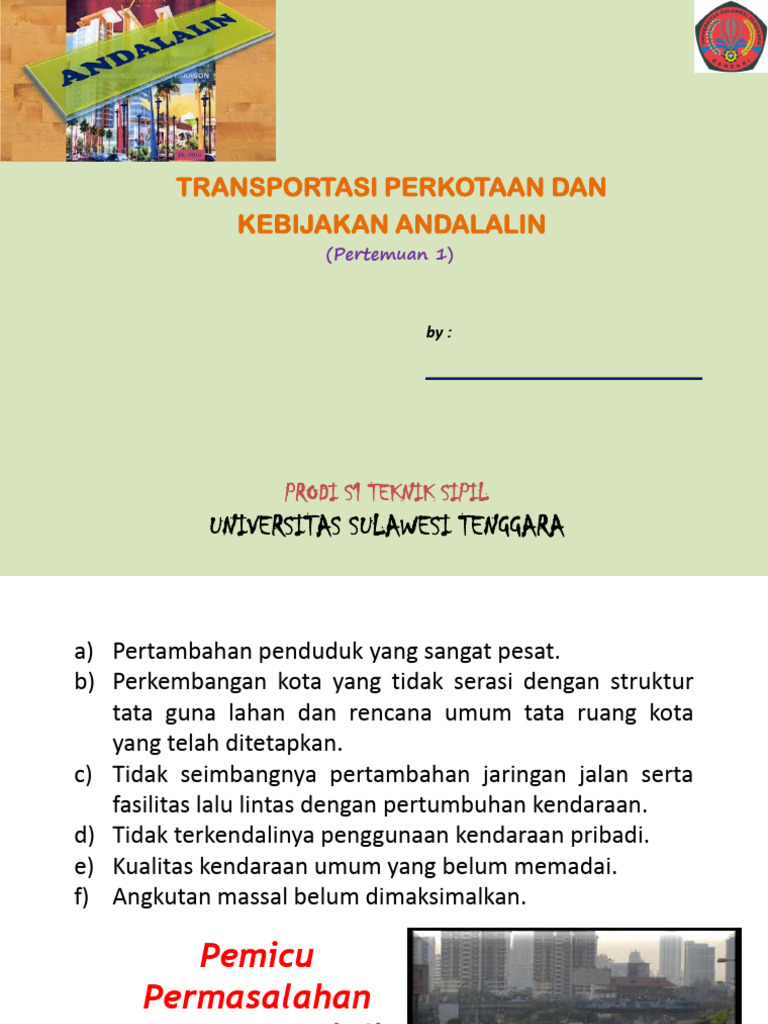 Materi 1 - Lingkup Andalalin | PDF