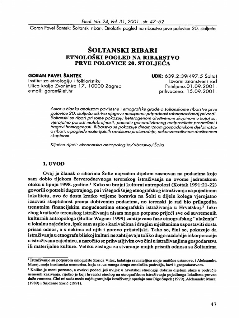 Šoltanski Ribari | PDF