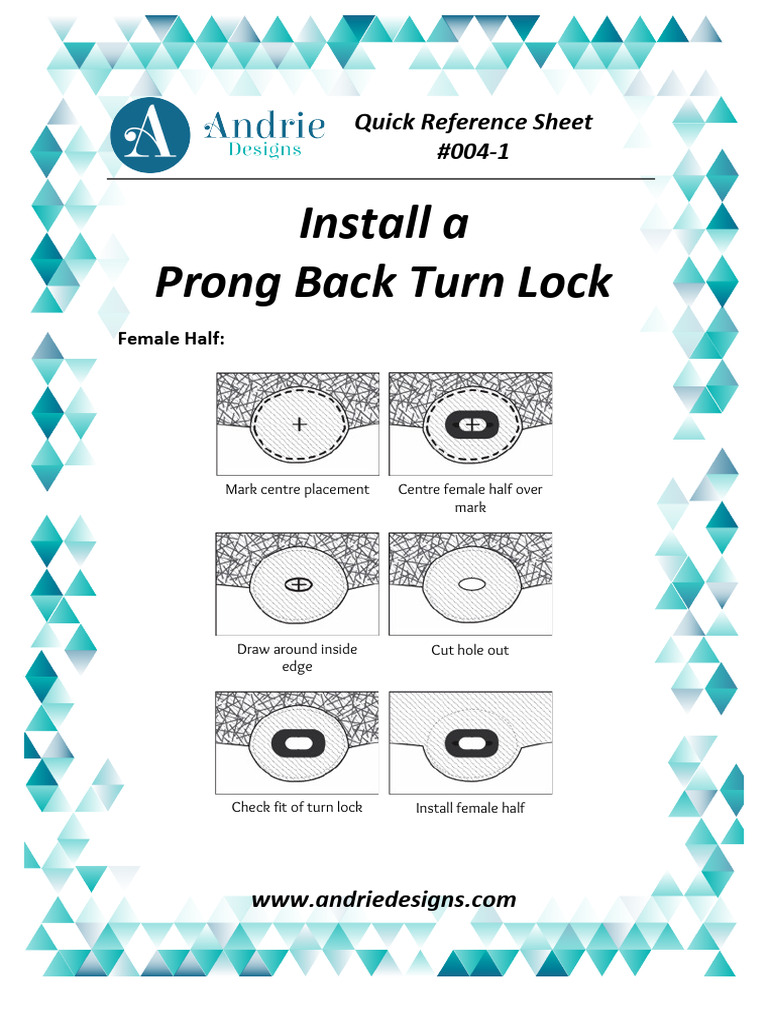 Andrie-Designs-Install-a-Prong-Back-Turn-Lock-Tutorial | PDF