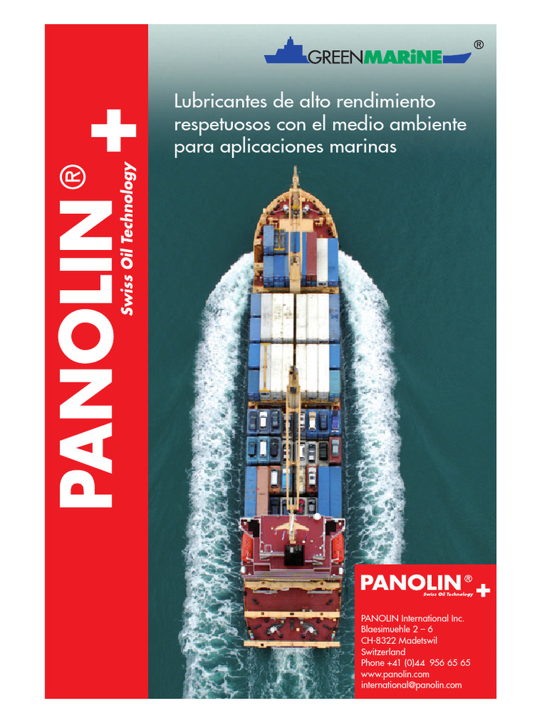 Catalogo Panolin Green MARINE Esp | PDF | Lubricante | Aceite de motor