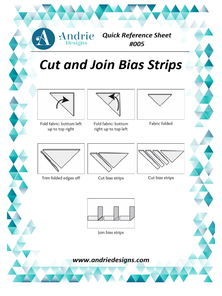 Cutting and Joining Bias Strips Guide | PDF
