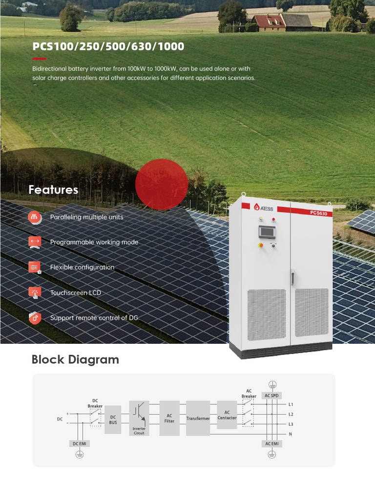 ATESS PCS100 250 500 630 1000 Datasheet-20240506 | PDF | Hertz | Power ...
