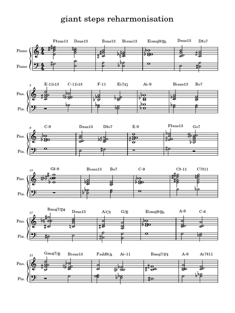 Giant Steps Reharmonisation | PDF